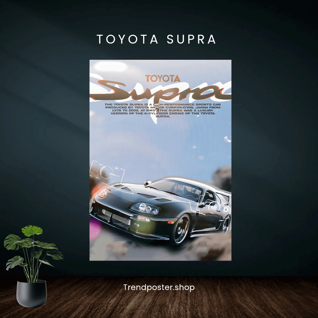 Toyota Supra Poster – JDM Car Wall Art For Enthusiasts - Buy Online At ...